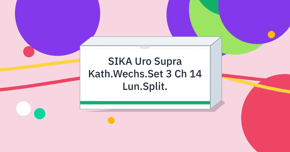 Symbolbild: Packung mit der Aufschrift SIKA Uro Supra Kath.Wechs.Set 3 Ch 14 Lun.Split. (PZN 03409422) – Verfügbarkeit und Bezug in Apotheken in Frankfurt am Main