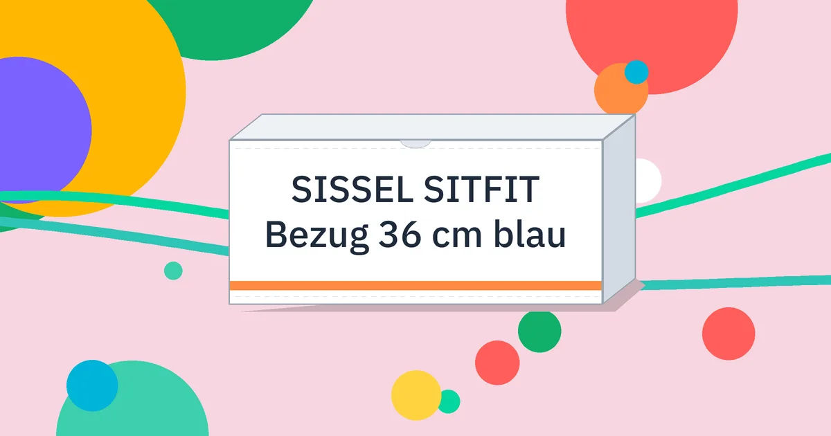 Symbolbild: Packung mit der Aufschrift SISSEL SITFIT Bezug 36 cm blau (PZN 09537115) – Verfügbarkeit und Bezug in Apotheken in Frankfurt am Main