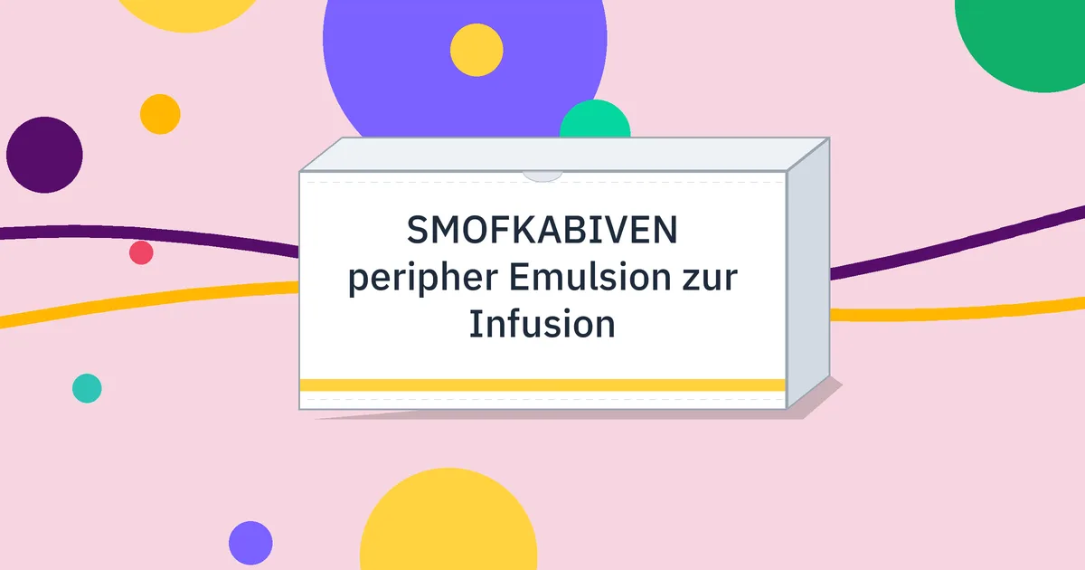 Symbolbild: Packung mit der Aufschrift SMOFKABIVEN peripher Emulsion zur Infusion (PZN 02255201) – Verfügbarkeit und Bezug in Apotheken in Frankfurt am Main