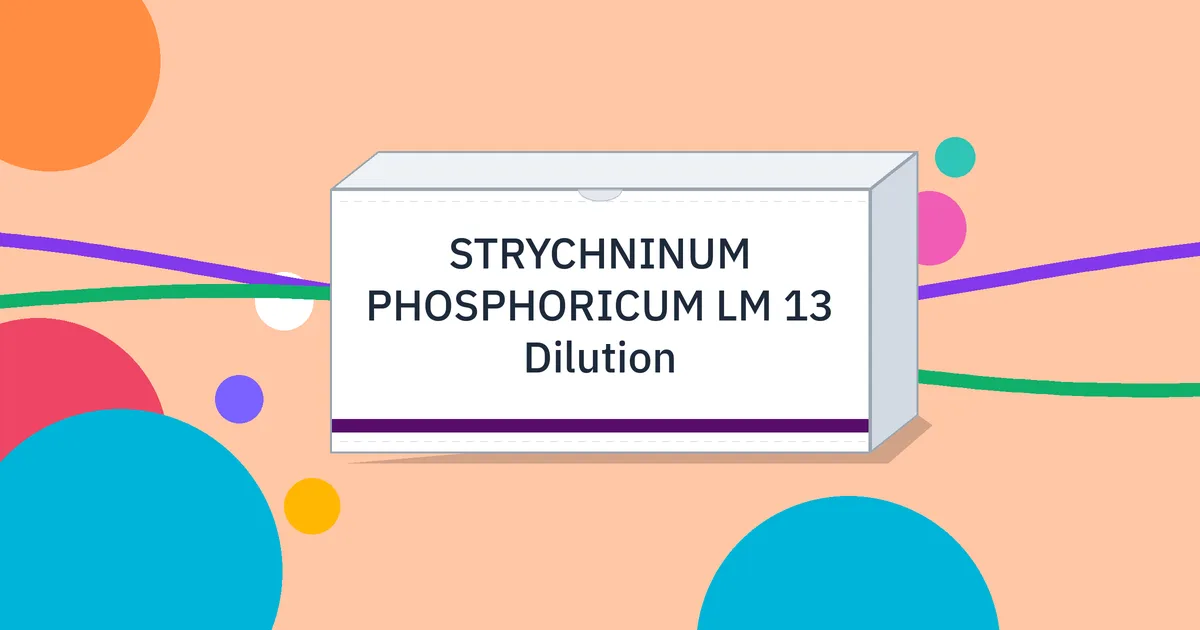 Symbolbild: Packung mit der Aufschrift STRYCHNINUM PHOSPHORICUM LM 13 Dilution (PZN 13207211) – Verfügbarkeit und Bezug in Apotheken in Frankfurt am Main