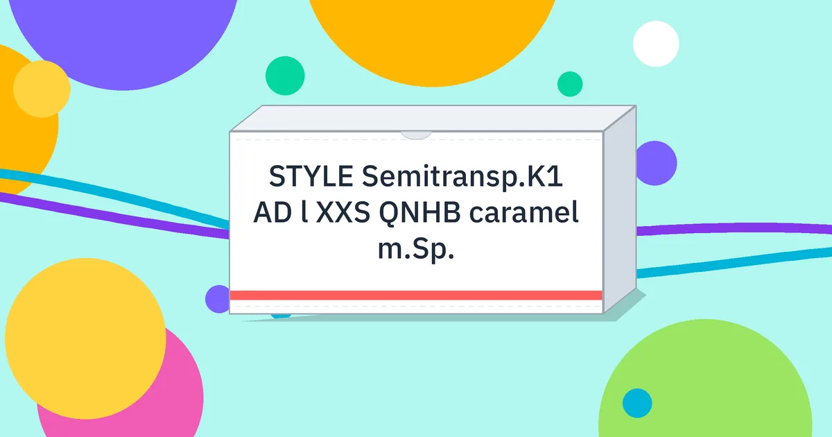 Symbolbild: Packung mit der Aufschrift STYLE Semitransp.K1 AD l XXS QNHB caramel m.Sp. (PZN 18870173) – Verfügbarkeit und Bezug in Apotheken in Frankfurt am Main