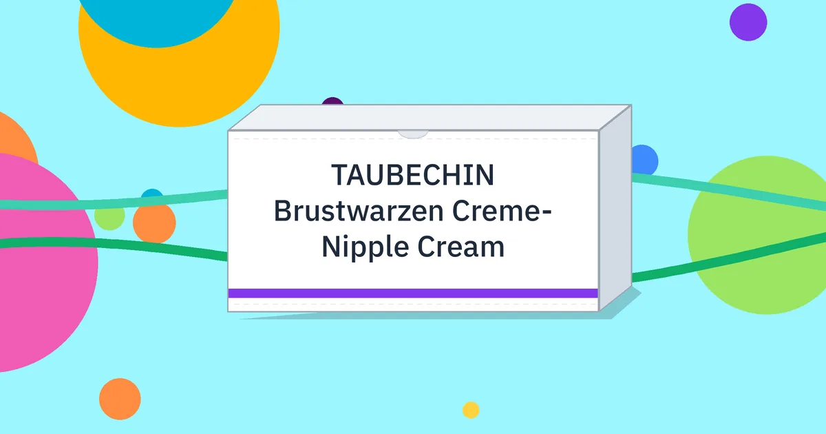Symbolbild: Packung mit der Aufschrift TAUBECHIN Brustwarzen Creme-Nipple Cream (PZN 20126080) – Verfügbarkeit und Bezug in Apotheken in Frankfurt am Main