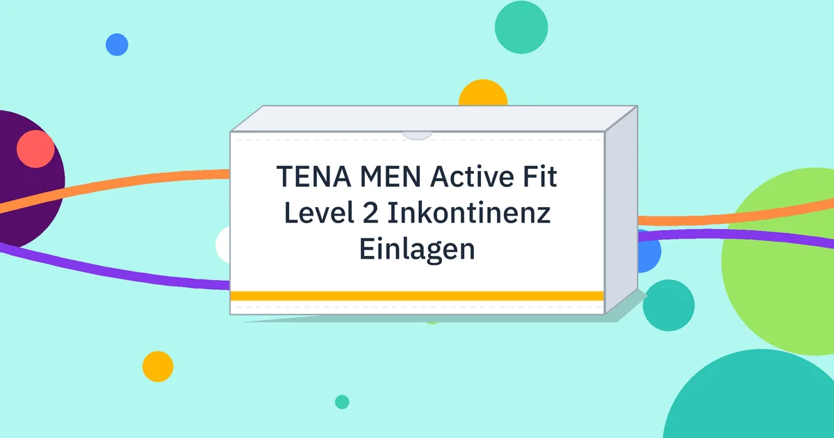 Symbolbild: Packung mit der Aufschrift TENA MEN Active Fit Level 2 Inkontinenz Einlagen (PZN 18852910) – Verfügbarkeit und Bezug in Apotheken in Frankfurt am Main