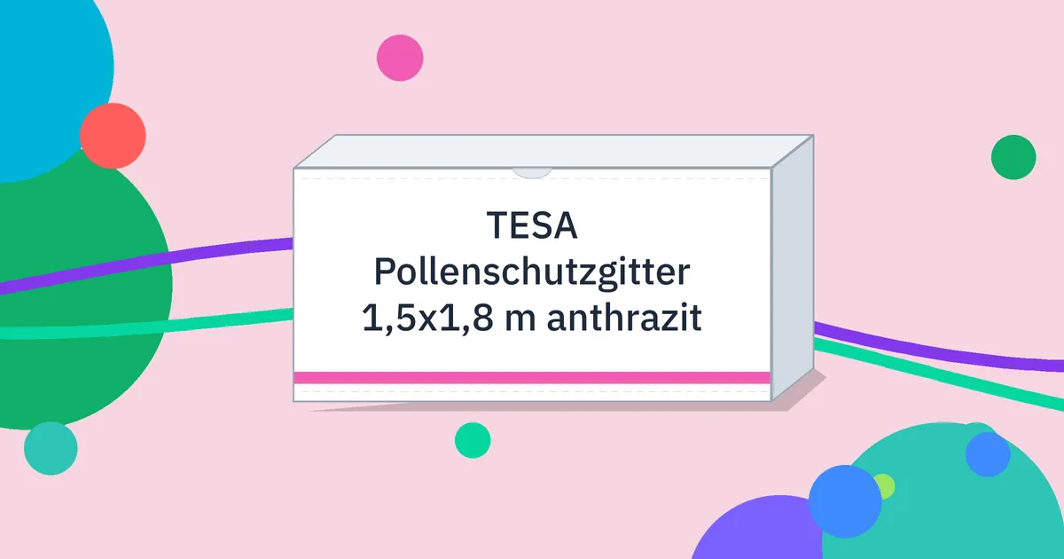Symbolbild: Packung mit der Aufschrift TESA Pollenschutzgitter 1,5x1,8 m anthrazit (PZN 19290880) – Verfügbarkeit und Bezug in Apotheken in Frankfurt am Main