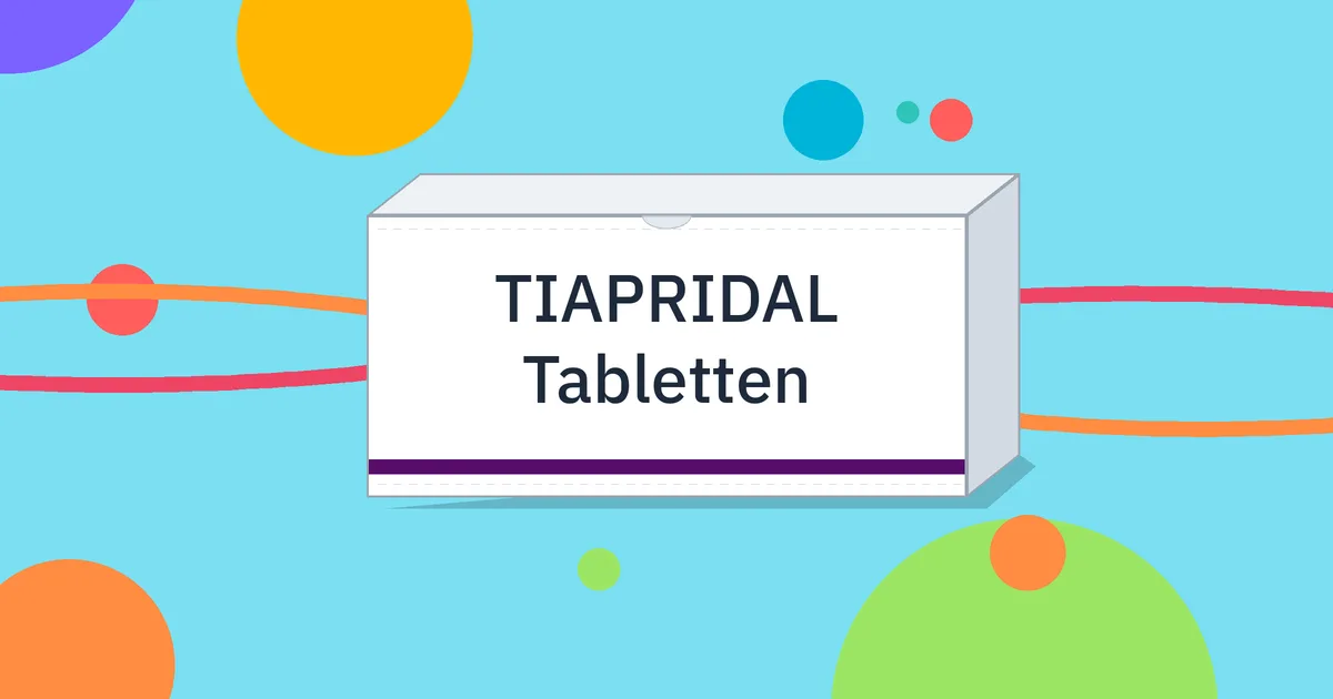 Symbolbild: Packung mit der Aufschrift TIAPRIDAL Tabletten (PZN 00356843) – Verfügbarkeit und Bezug in Apotheken in Frankfurt am Main
