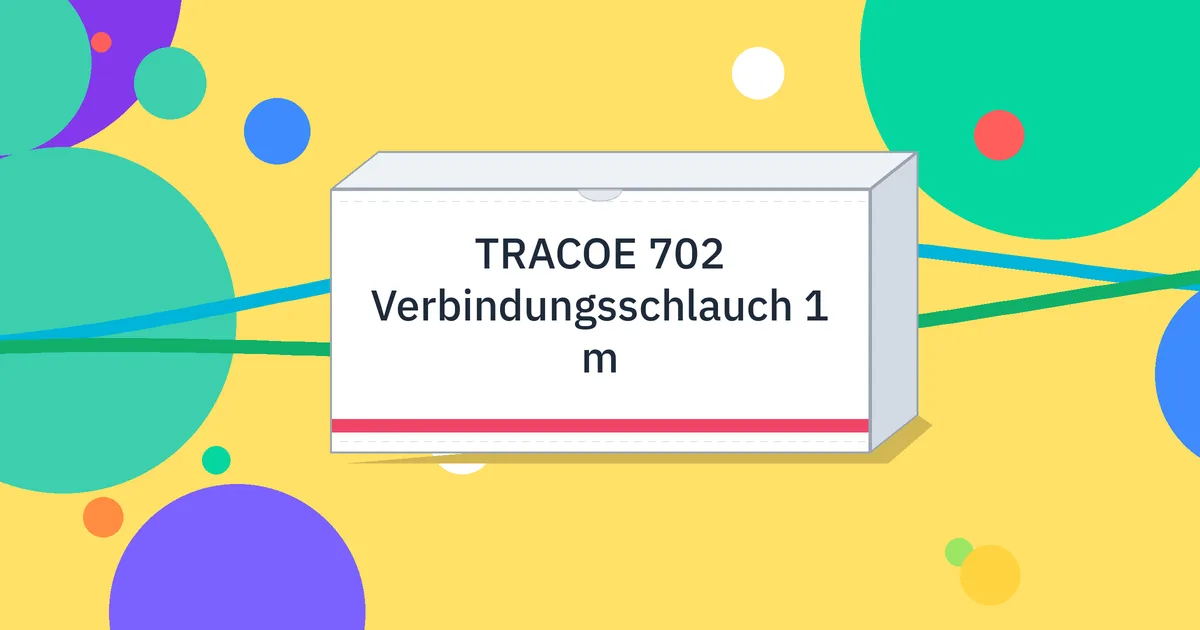 Symbolbild: Packung mit der Aufschrift TRACOE 702 Verbindungsschlauch 1 m (PZN 11644597) – Verfügbarkeit und Bezug in Apotheken in Frankfurt am Main