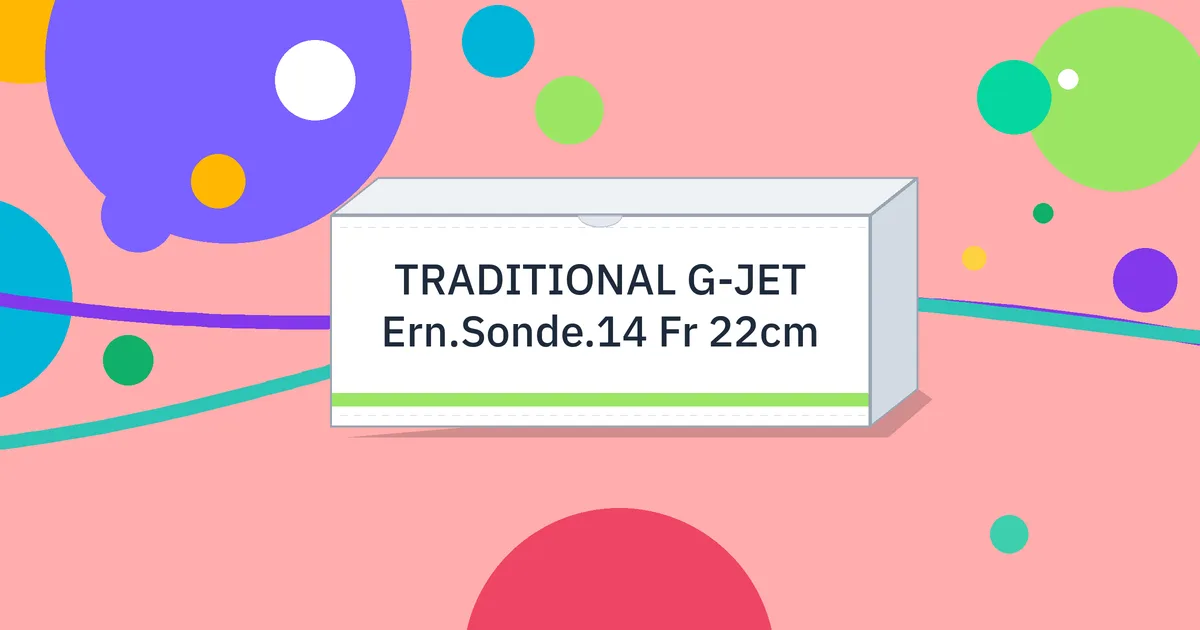 Symbolbild: Packung mit der Aufschrift TRADITIONAL G-JET Ern.Sonde.14 Fr 22cm (PZN 16803178) – Verfügbarkeit und Bezug in Apotheken in Frankfurt am Main