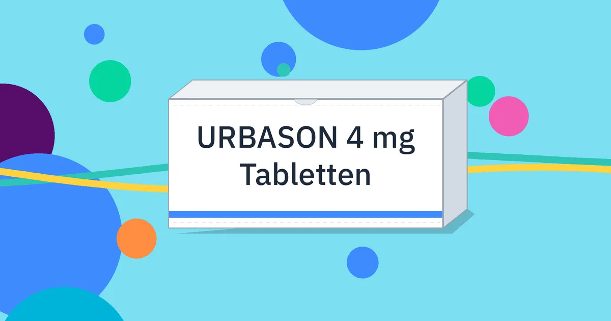 Symbolbild: Packung mit der Aufschrift URBASON 4 mg Tabletten (PZN 01064686) – Verfügbarkeit und Bezug in Apotheken in Frankfurt am Main