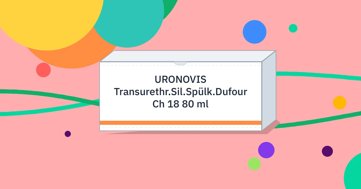 Symbolbild: Packung mit der Aufschrift URONOVIS Transurethr.Sil.Spülk.Dufour Ch 18 80 ml (PZN 00796074) – Verfügbarkeit und Bezug in Apotheken in Frankfurt am Main