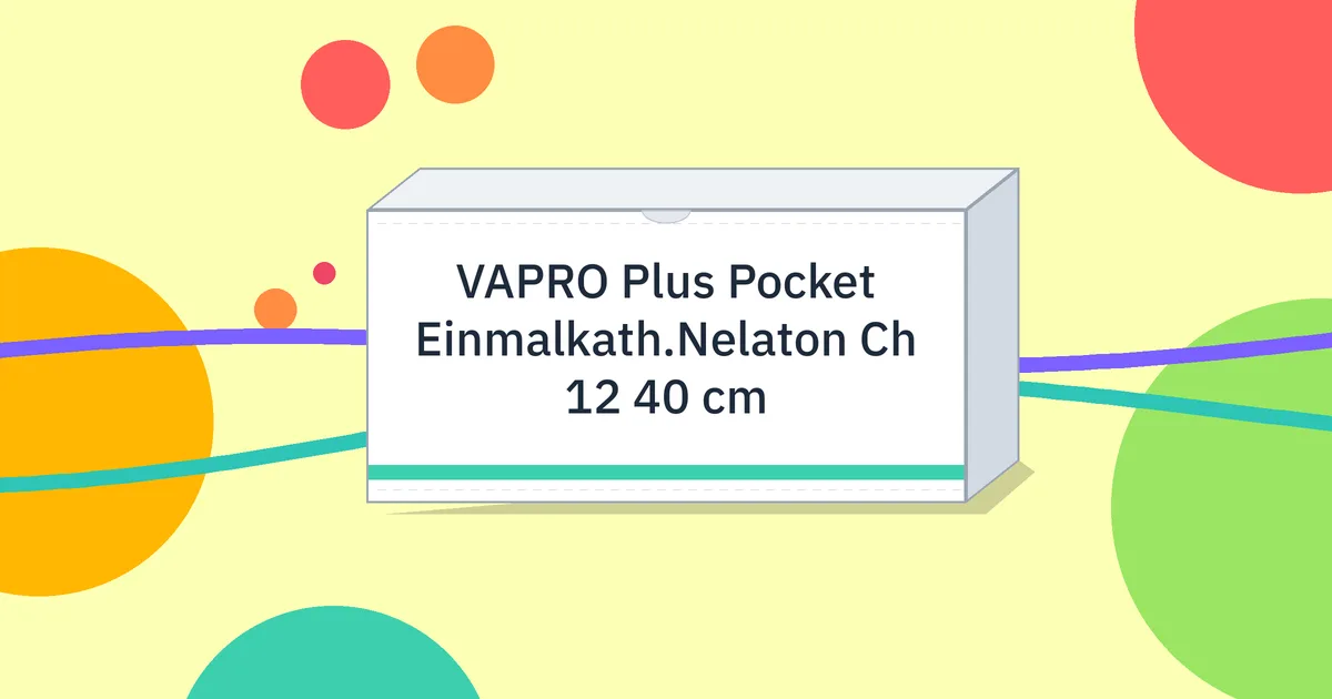 Symbolbild: Packung mit der Aufschrift VAPRO Plus Pocket Einmalkath.Nelaton Ch 12 40 cm (PZN 19639472) – Verfügbarkeit und Bezug in Apotheken in Frankfurt am Main