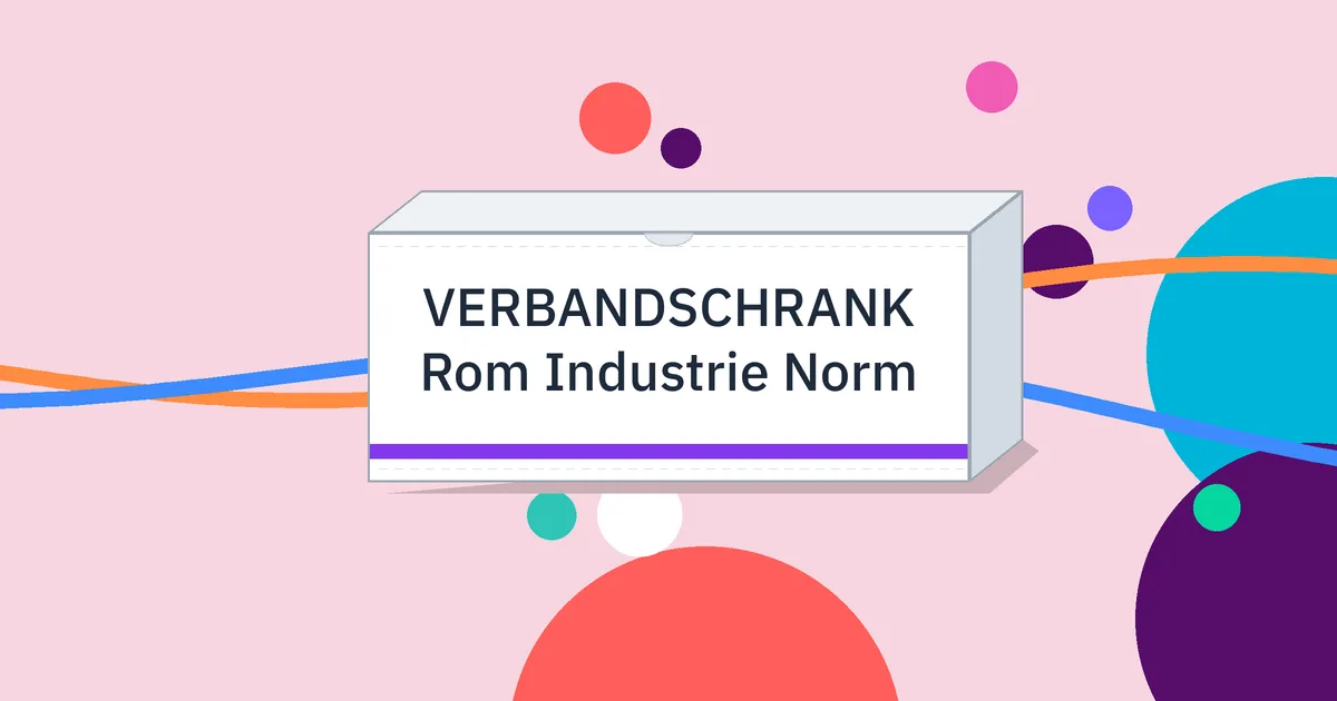 Symbolbild: Packung mit der Aufschrift VERBANDSCHRANK Rom Industrie Norm (PZN 00119014) – Verfügbarkeit und Bezug in Apotheken in Frankfurt am Main