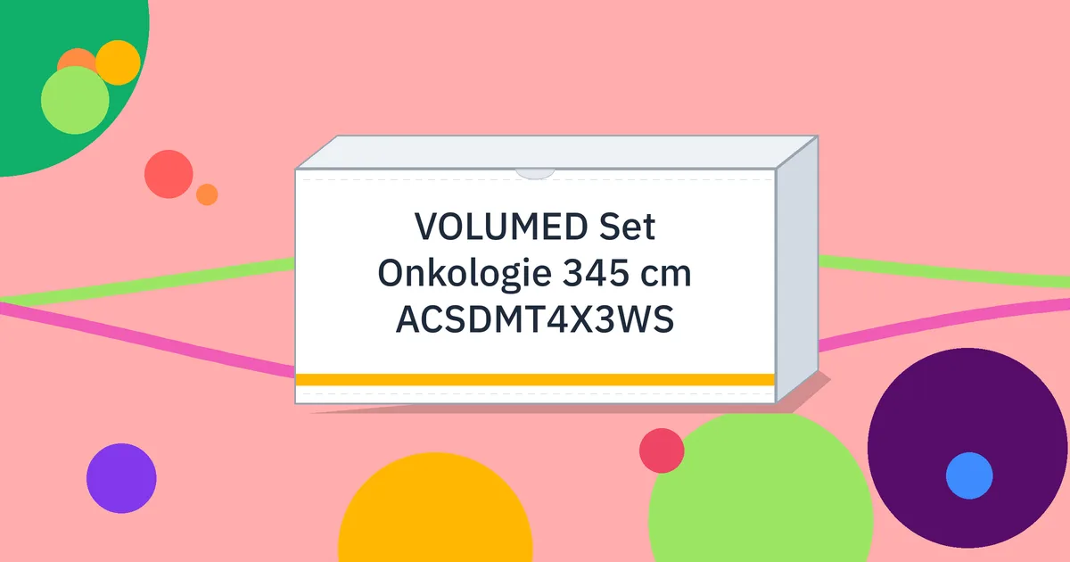Symbolbild: Packung mit der Aufschrift VOLUMED Set Onkologie 345 cm ACSDMT4X3WS (PZN 13475182) – Verfügbarkeit und Bezug in Apotheken in Frankfurt am Main