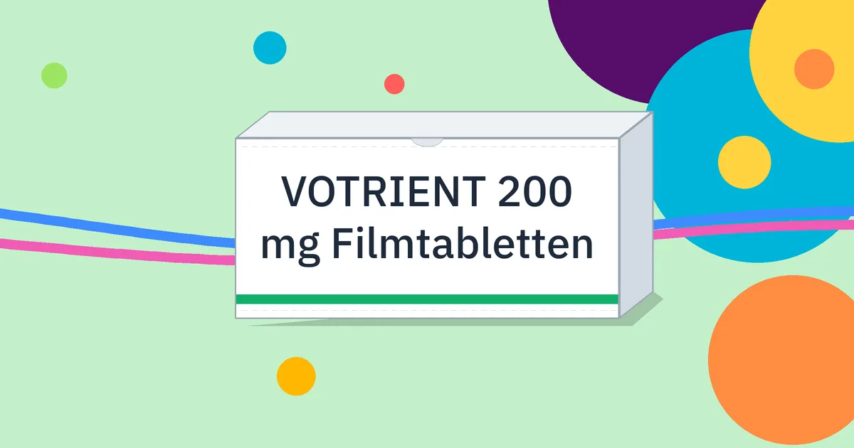 Symbolbild: Packung mit der Aufschrift VOTRIENT 200 mg Filmtabletten (PZN 19708322) – Verfügbarkeit und Bezug in Apotheken in Frankfurt am Main