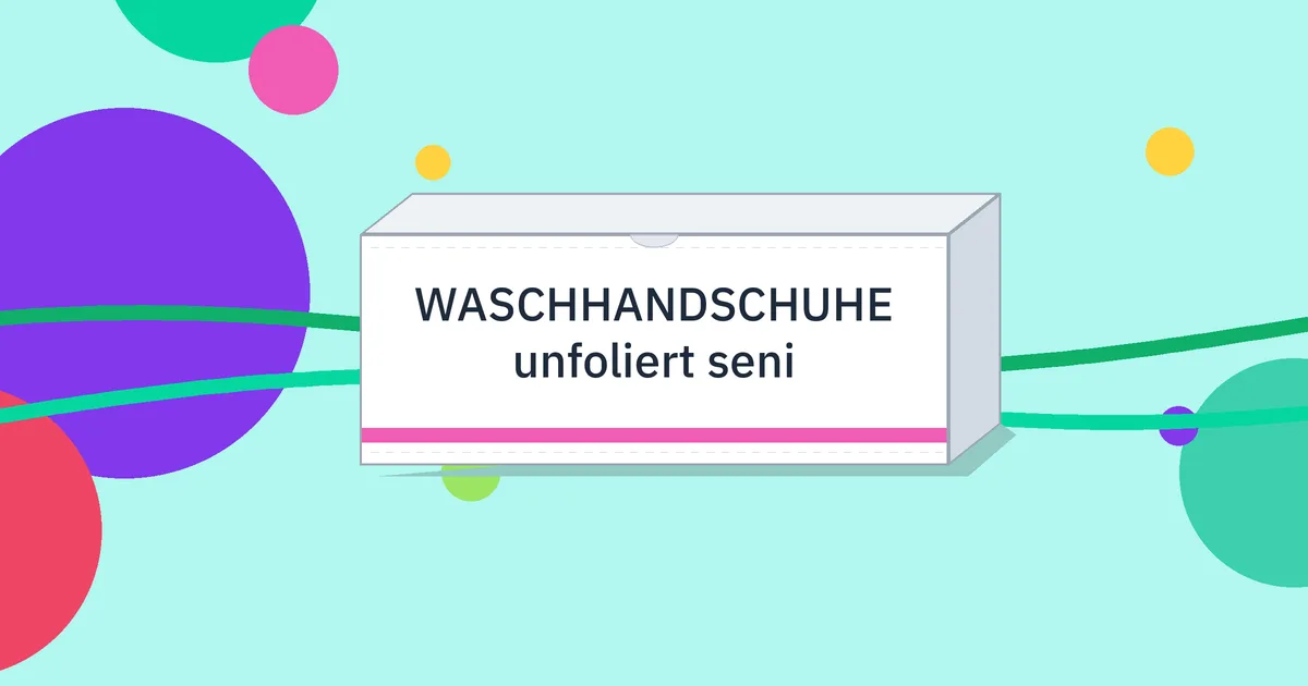 Symbolbild: Packung mit der Aufschrift WASCHHANDSCHUHE unfoliert seni (PZN 18472834) – Verfügbarkeit und Bezug in Apotheken in Frankfurt am Main