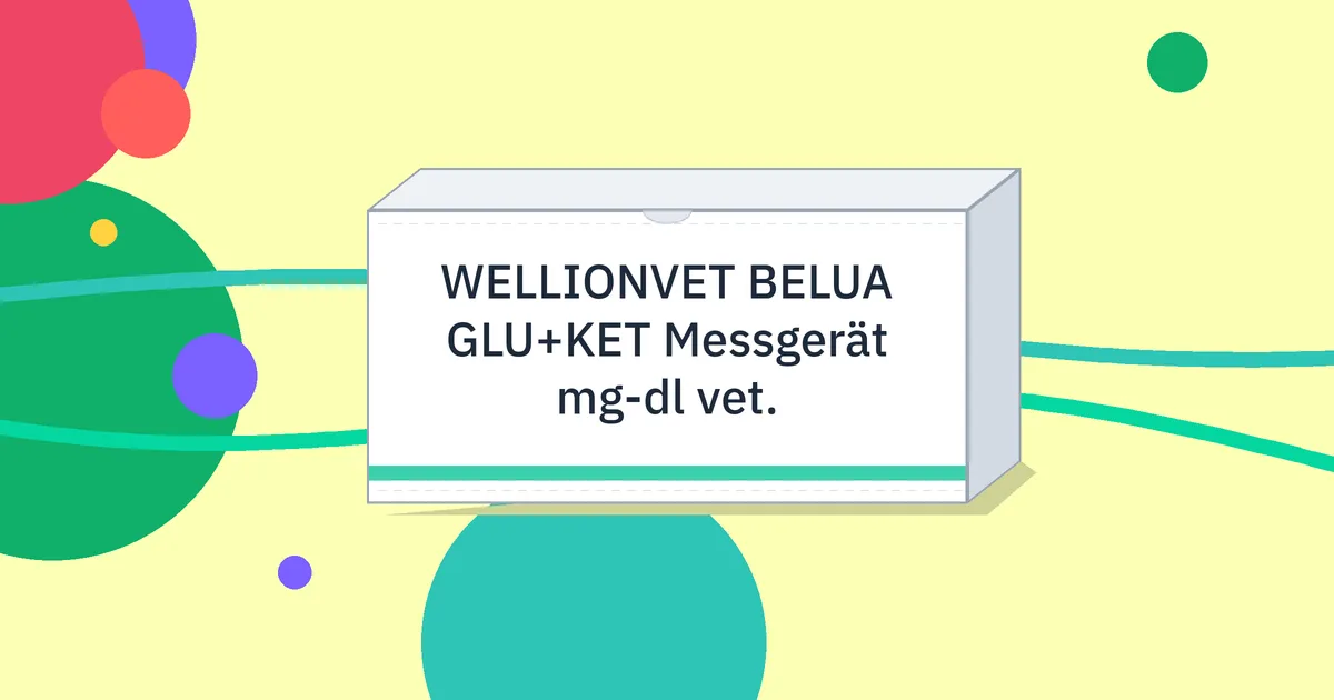 Symbolbild: Packung mit der Aufschrift WELLIONVET BELUA GLU+KET Messgerät mg-dl vet. (PZN 11668184) – Verfügbarkeit und Bezug in Apotheken in Frankfurt am Main
