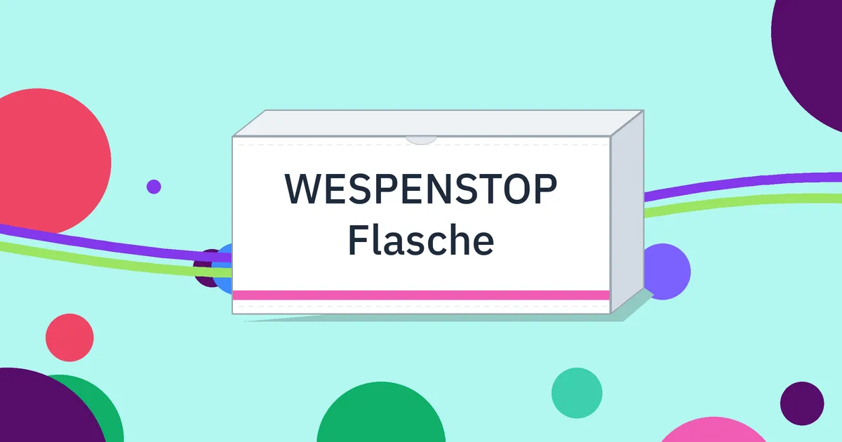 Symbolbild: Packung mit der Aufschrift WESPENSTOP Flasche (PZN 01840831) – Verfügbarkeit und Bezug in Apotheken in Frankfurt am Main
