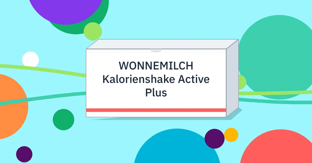Symbolbild: Packung mit der Aufschrift WONNEMILCH Kalorienshake Active Plus (PZN 16316975) – Verfügbarkeit und Bezug in Apotheken in Frankfurt am Main