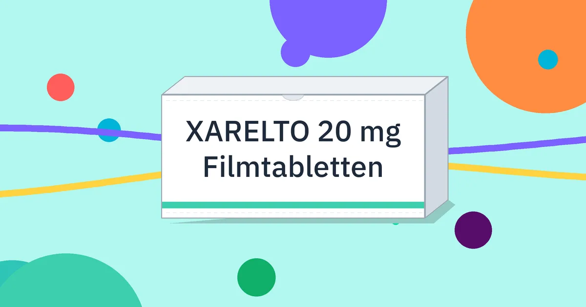 Symbolbild: Packung mit der Aufschrift XARELTO 20 mg Filmtabletten (PZN 10057490) – Verfügbarkeit und Bezug in Apotheken in Frankfurt am Main