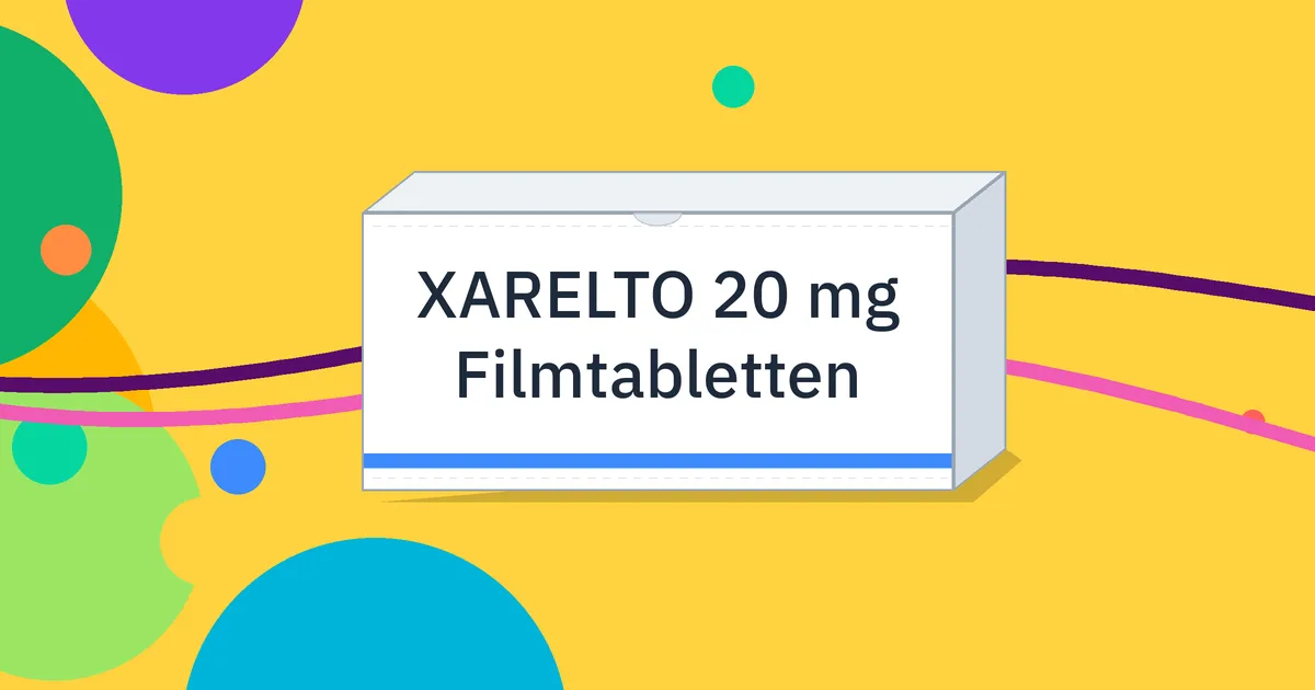 Symbolbild: Packung mit der Aufschrift XARELTO 20 mg Filmtabletten (PZN 10200929) – Verfügbarkeit und Bezug in Apotheken in Frankfurt am Main