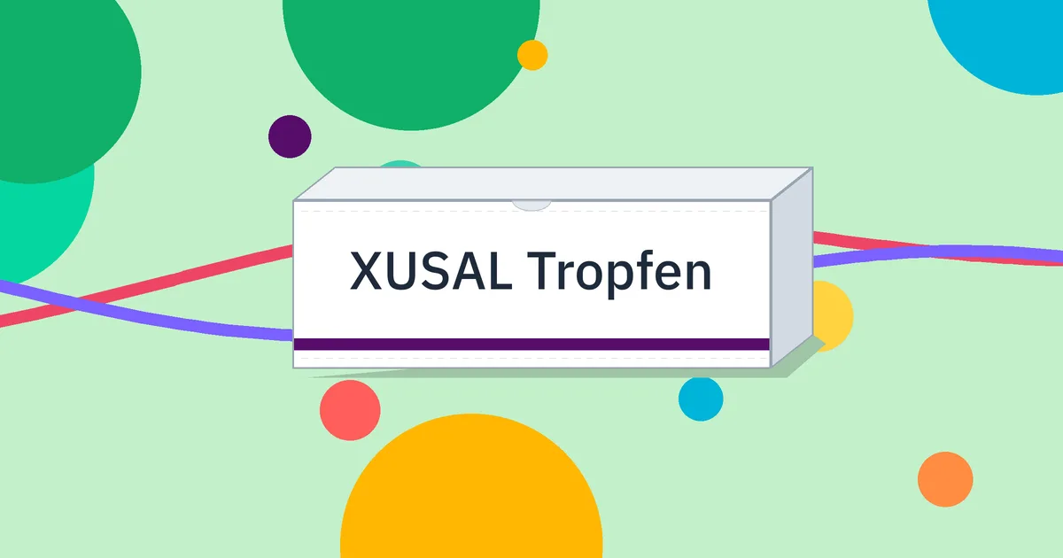 Symbolbild: Packung mit der Aufschrift XUSAL Tropfen (PZN 02187132) – Verfügbarkeit und Bezug in Apotheken in Frankfurt am Main