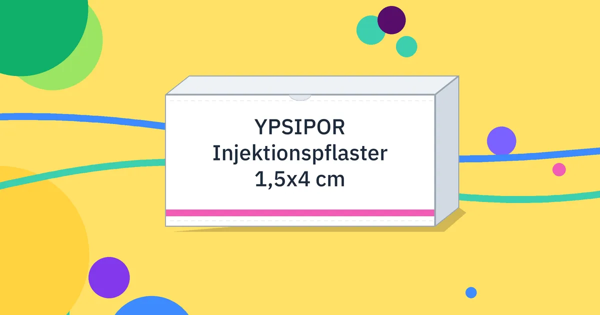 Symbolbild: Packung mit der Aufschrift YPSIPOR Injektionspflaster 1,5x4 cm (PZN 12603815) – Verfügbarkeit und Bezug in Apotheken in Frankfurt am Main