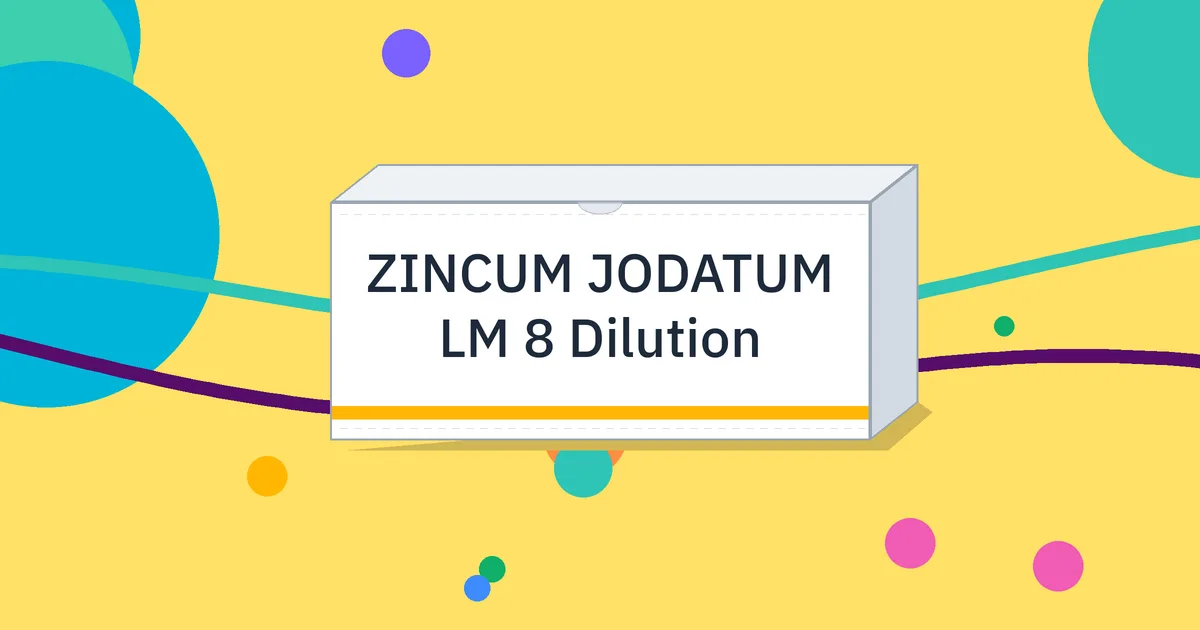 Symbolbild: Packung mit der Aufschrift ZINCUM JODATUM LM 8 Dilution (PZN 13293989) – Verfügbarkeit und Bezug in Apotheken in Frankfurt am Main
