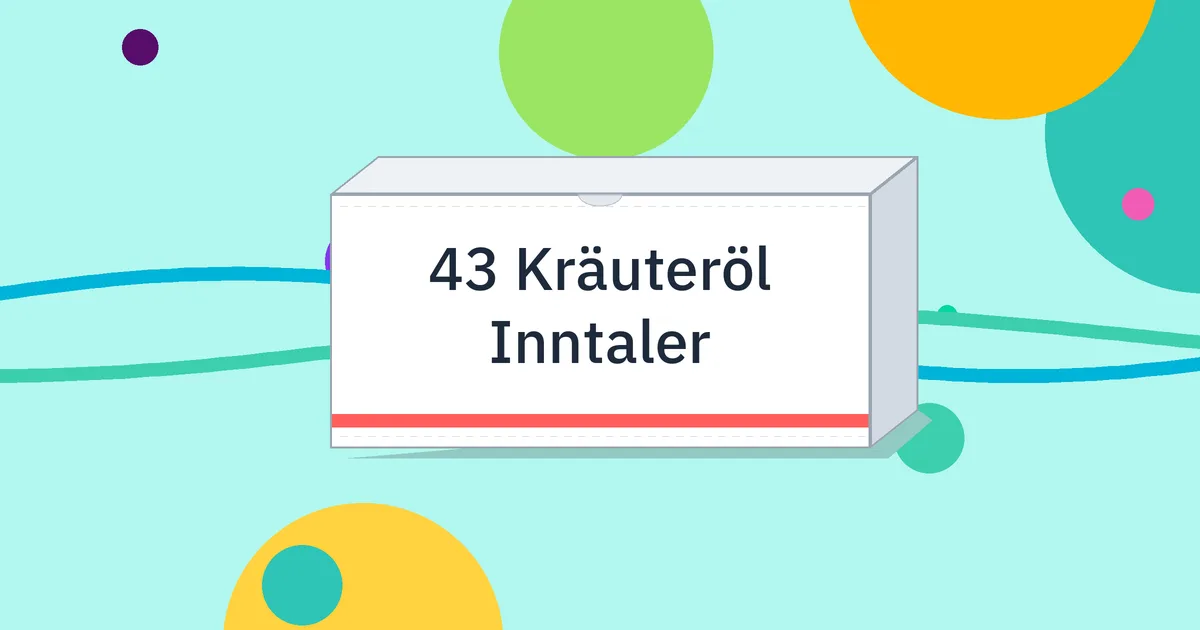 Symbolbild: Packung mit der Aufschrift 43 Kräuteröl Inntaler (PZN 15421664) – Verfügbarkeit und Bezug in Apotheken in Frankfurt am Main