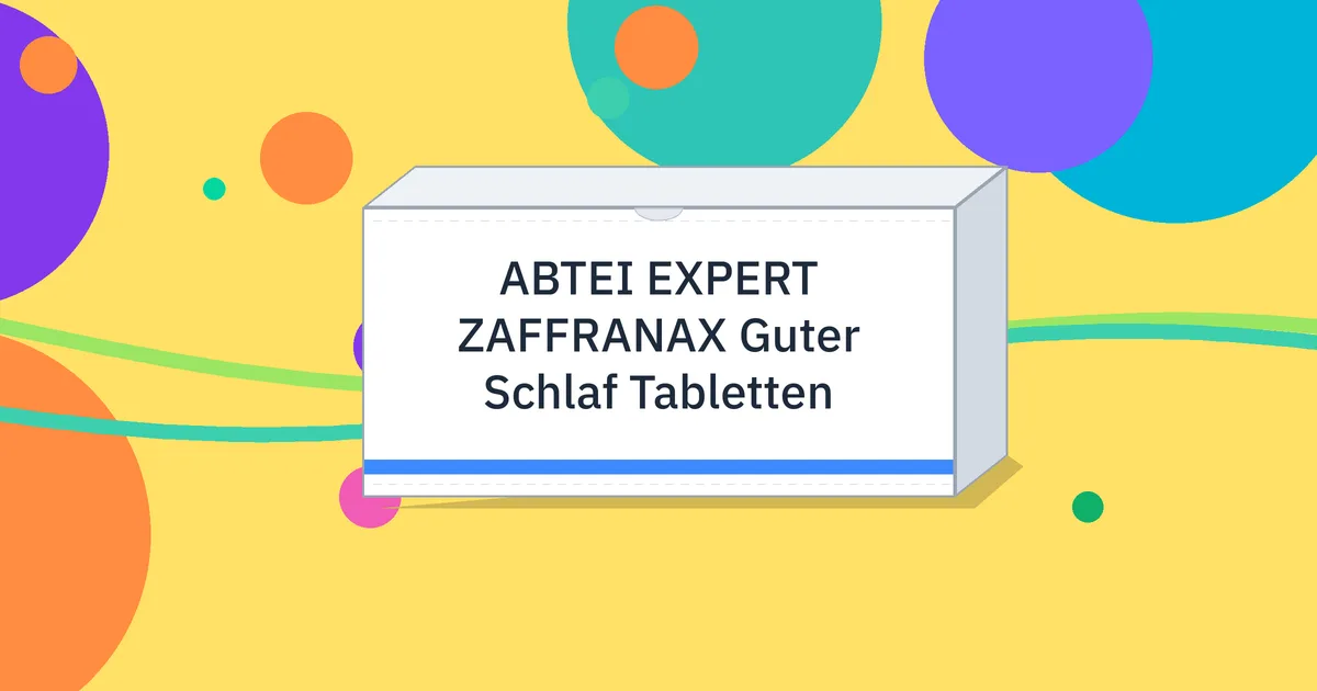 Symbolbild: Packung mit der Aufschrift ABTEI EXPERT ZAFFRANAX Guter Schlaf Tabletten (PZN 16356288) – Verfügbarkeit und Bezug in Apotheken in Frankfurt am Main