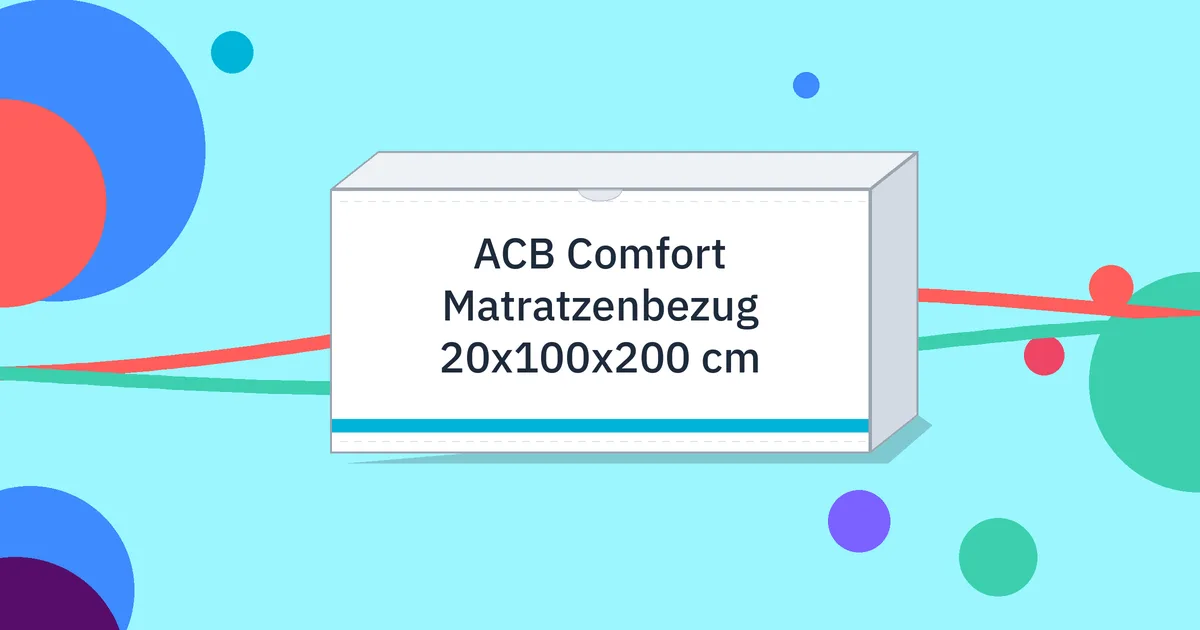 Symbolbild: Packung mit der Aufschrift ACB Comfort Matratzenbezug 20x100x200 cm (PZN 04117294) – Verfügbarkeit und Bezug in Apotheken in Frankfurt am Main