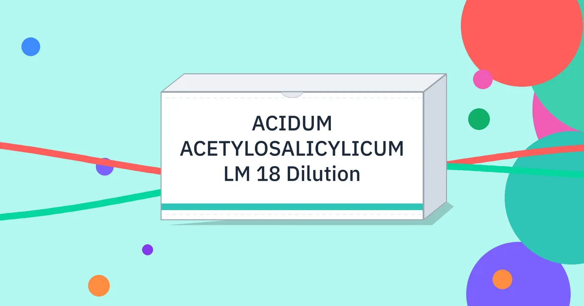 Symbolbild: Packung mit der Aufschrift ACIDUM ACETYLOSALICYLICUM LM 18 Dilution (PZN 13268069) – Verfügbarkeit und Bezug in Apotheken in Frankfurt am Main