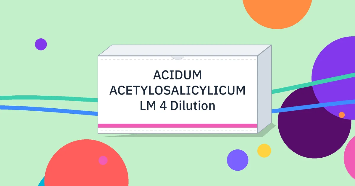Symbolbild: Packung mit der Aufschrift ACIDUM ACETYLOSALICYLICUM LM 4 Dilution (PZN 13267727) – Verfügbarkeit und Bezug in Apotheken in Frankfurt am Main