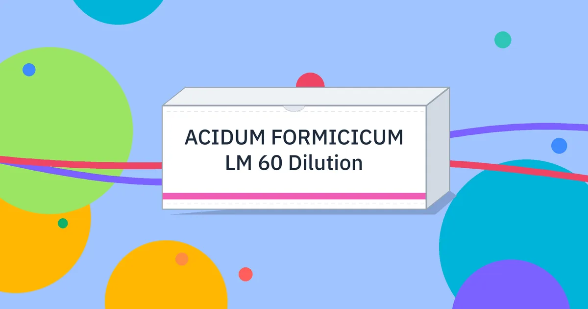 Symbolbild: Packung mit der Aufschrift ACIDUM FORMICICUM LM 60 Dilution (PZN 12752142) – Verfügbarkeit und Bezug in Apotheken in Frankfurt am Main