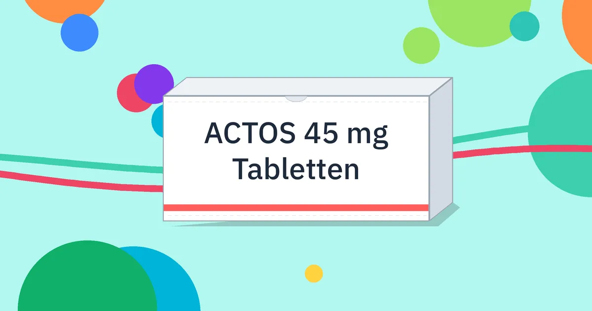 Symbolbild: Packung mit der Aufschrift ACTOS 45 mg Tabletten (PZN 09101783) – Verfügbarkeit und Bezug in Apotheken in Frankfurt am Main