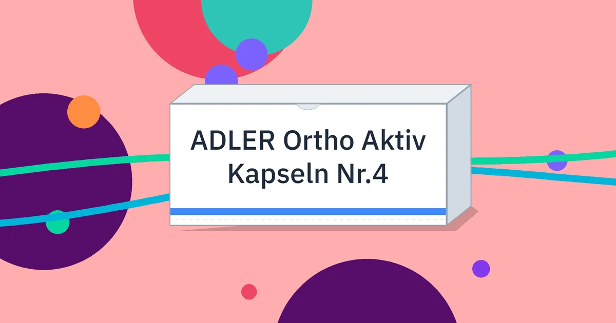 Symbolbild: Packung mit der Aufschrift ADLER Ortho Aktiv Kapseln Nr.4 (PZN 06122129) – Verfügbarkeit und Bezug in Apotheken in Frankfurt am Main