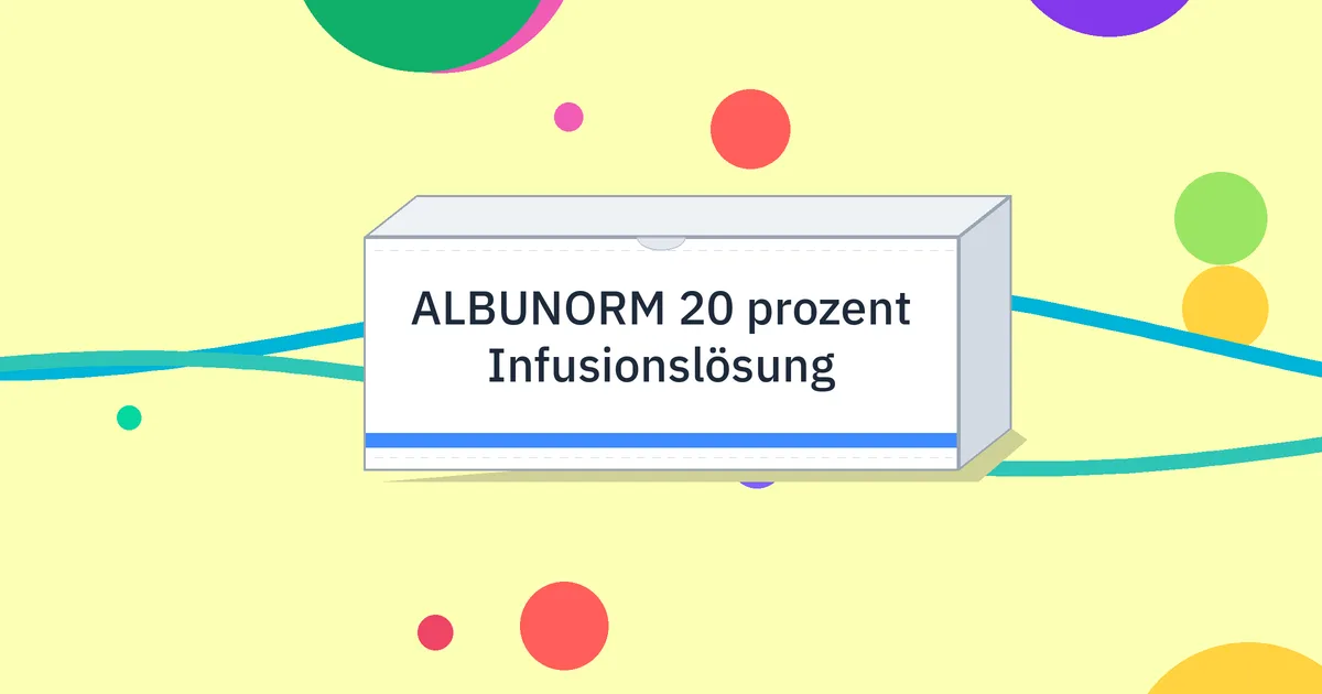 Symbolbild: Packung mit der Aufschrift ALBUNORM 20 prozent Infusionslösung (PZN 00200331) – Verfügbarkeit und Bezug in Apotheken in Frankfurt am Main