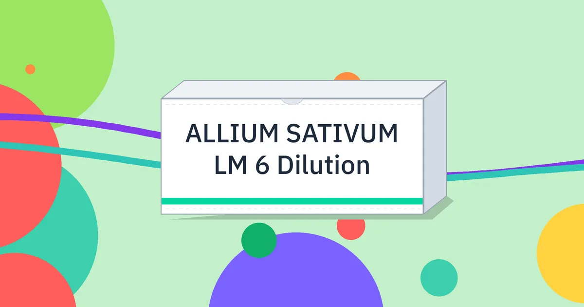 Symbolbild: Packung mit der Aufschrift ALLIUM SATIVUM LM 6 Dilution (PZN 13311463) – Verfügbarkeit und Bezug in Apotheken in Frankfurt am Main