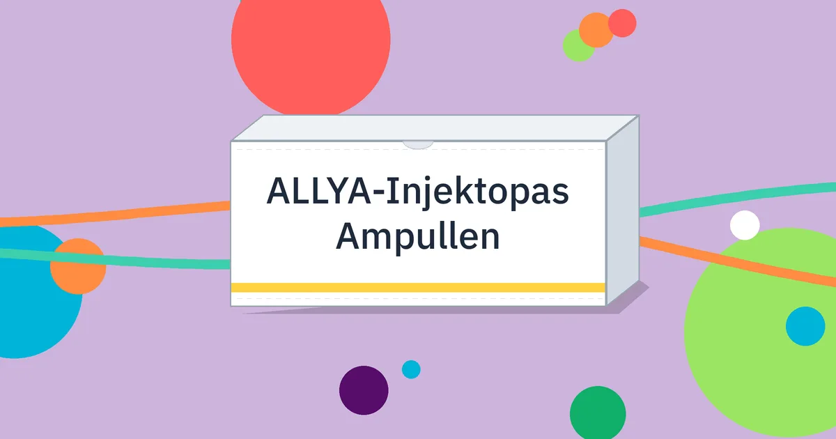 Symbolbild: Packung mit der Aufschrift ALLYA-Injektopas Ampullen (PZN 11127962) – Verfügbarkeit und Bezug in Apotheken in Frankfurt am Main