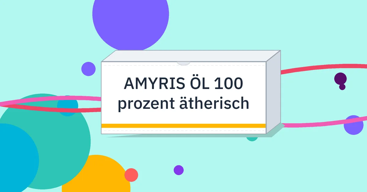 Symbolbild: Packung mit der Aufschrift AMYRIS ÖL 100 prozent ätherisch (PZN 07204208) – Verfügbarkeit und Bezug in Apotheken in Frankfurt am Main