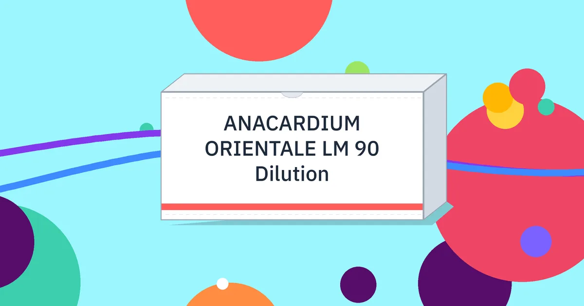 Symbolbild: Packung mit der Aufschrift ANACARDIUM ORIENTALE LM 90 Dilution (PZN 12762212) – Verfügbarkeit und Bezug in Apotheken in Frankfurt am Main