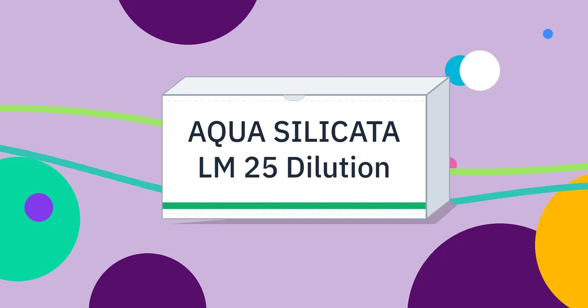 Symbolbild: Packung mit der Aufschrift AQUA SILICATA LM 25 Dilution (PZN 13383178) – Verfügbarkeit und Bezug in Apotheken in Frankfurt am Main