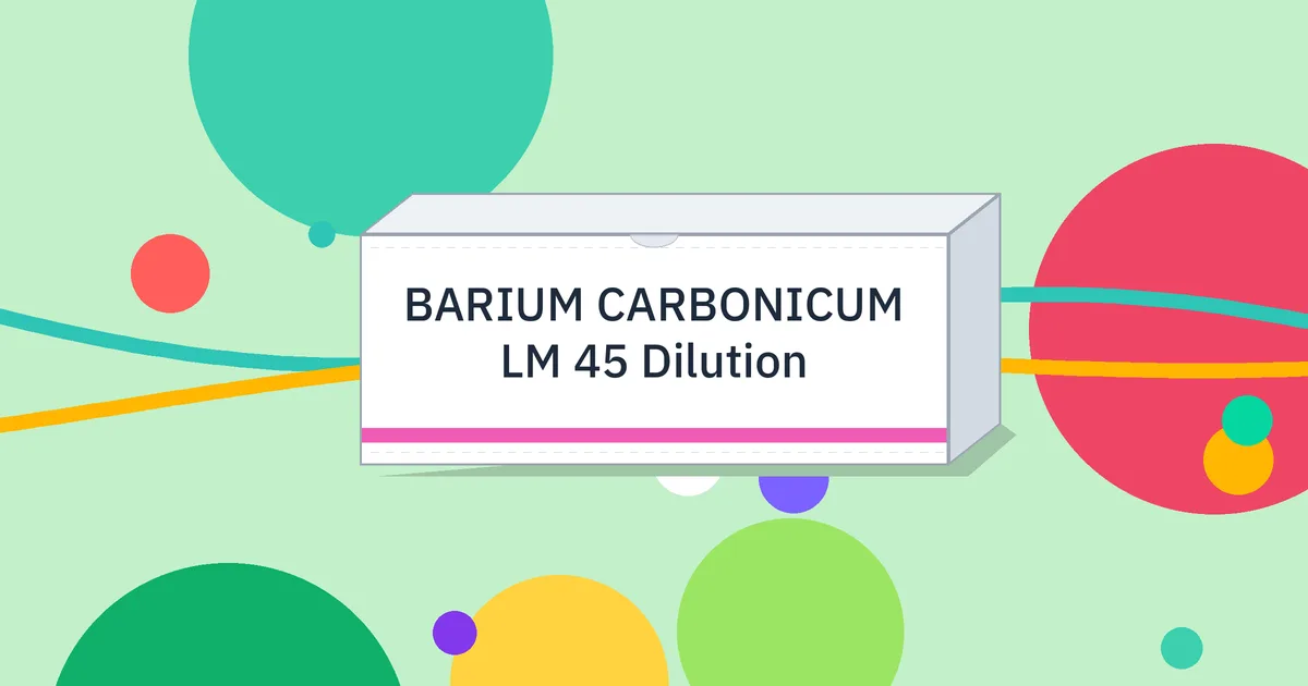 Symbolbild: Packung mit der Aufschrift BARIUM CARBONICUM LM 45 Dilution (PZN 12789174) – Verfügbarkeit und Bezug in Apotheken in Frankfurt am Main