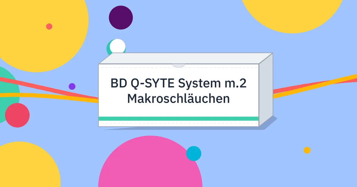 Symbolbild: Packung mit der Aufschrift BD Q-SYTE System m.2 Makroschläuchen (PZN 07373164) – Verfügbarkeit und Bezug in Apotheken in Frankfurt am Main
