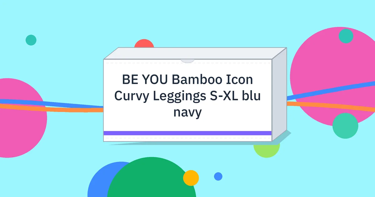 Symbolbild: Packung mit der Aufschrift BE YOU Bamboo Icon Curvy Leggings S-XL blu navy (PZN 20376664) – Verfügbarkeit und Bezug in Apotheken in Frankfurt am Main