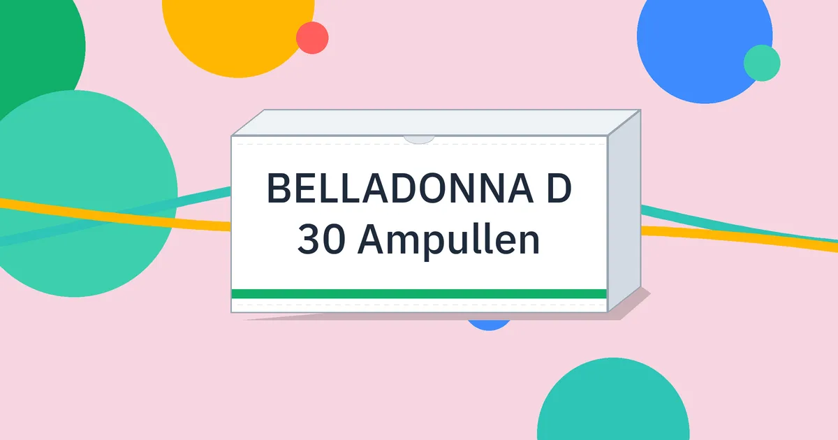 Symbolbild: Packung mit der Aufschrift BELLADONNA D 30 Ampullen (PZN 11704419) – Verfügbarkeit und Bezug in Apotheken in Frankfurt am Main