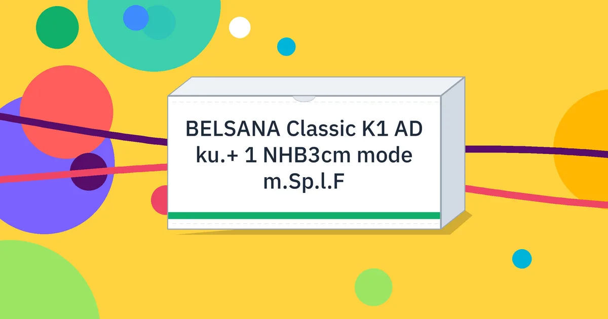 Symbolbild: Packung mit der Aufschrift BELSANA Classic K1 AD ku.+ 1 NHB3cm mode m.Sp.l.F (PZN 19254507) – Verfügbarkeit und Bezug in Apotheken in Frankfurt am Main