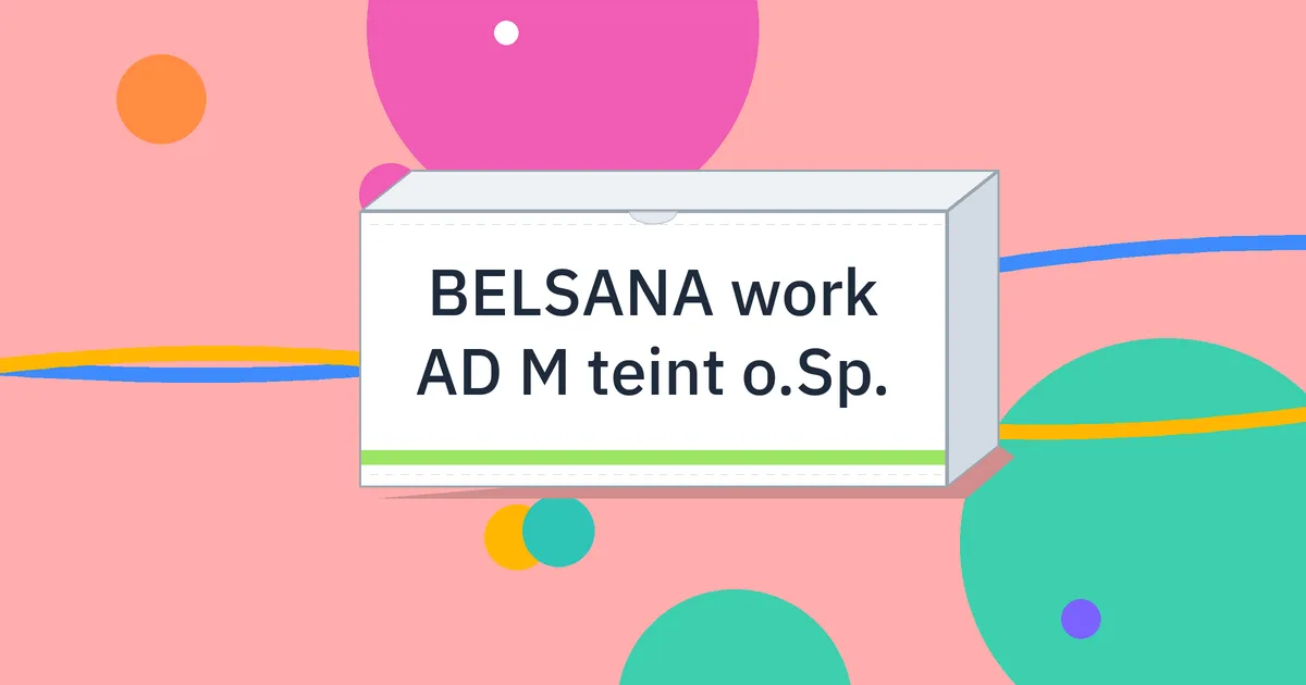 Symbolbild: Packung mit der Aufschrift BELSANA work AD M teint o.Sp. (PZN 16219746) – Verfügbarkeit und Bezug in Apotheken in Frankfurt am Main