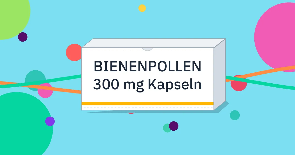 Symbolbild: Packung mit der Aufschrift BIENENPOLLEN 300 mg Kapseln (PZN 18215333) – Verfügbarkeit und Bezug in Apotheken in Frankfurt am Main