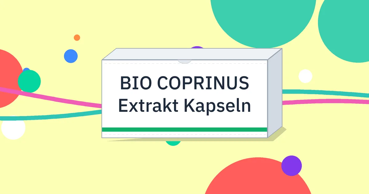Symbolbild: Packung mit der Aufschrift BIO COPRINUS Extrakt Kapseln (PZN 17626850) – Verfügbarkeit und Bezug in Apotheken in Frankfurt am Main