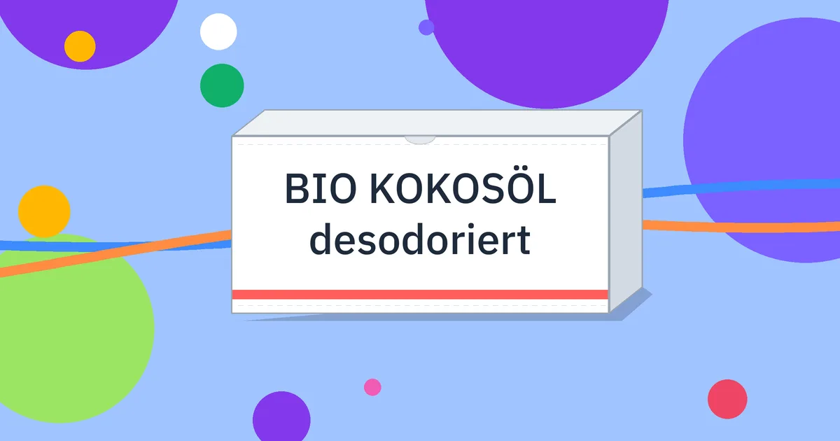 Symbolbild: Packung mit der Aufschrift BIO KOKOSÖL desodoriert (PZN 13512871) – Verfügbarkeit und Bezug in Apotheken in Frankfurt am Main