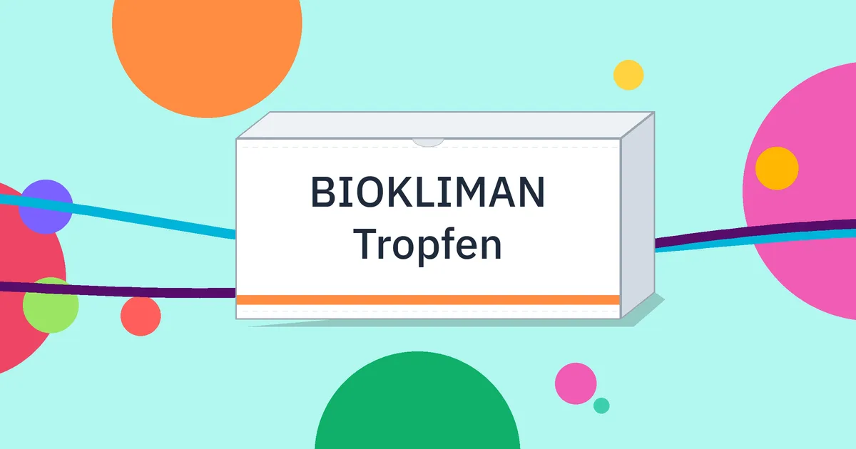 Symbolbild: Packung mit der Aufschrift BIOKLIMAN Tropfen (PZN 06325714) – Verfügbarkeit und Bezug in Apotheken in Frankfurt am Main